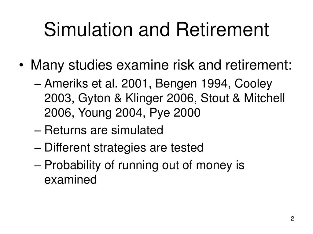 PPT - Simulation in Determining Optimal Portfolio Withdrawal Rates from ... PPT - Simulation in Determining Optimal Portfolio Withdrawal Rates from ...
