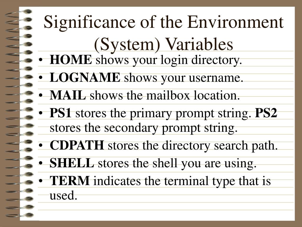 Ppt Cs 497c Introduction To Unix Lecture 36 Customizing The Environment Powerpoint