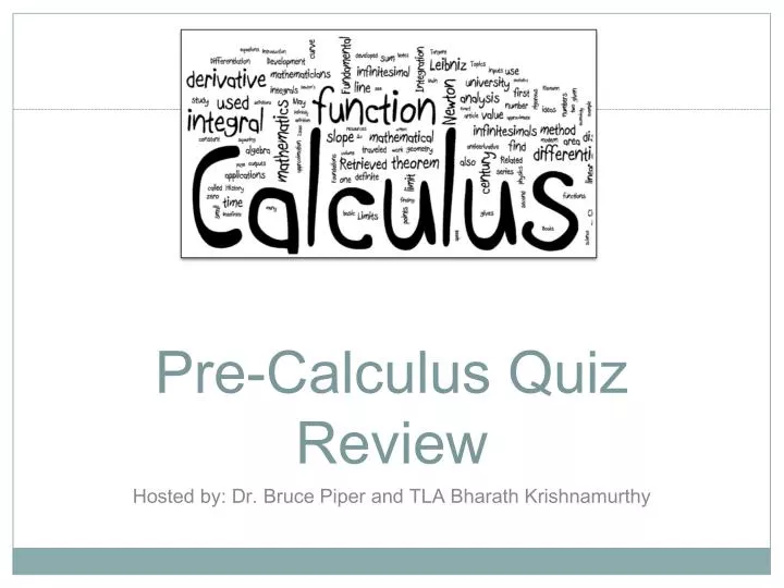 PPT - Pre-Calculus Quiz Review PowerPoint Presentation, free download ...