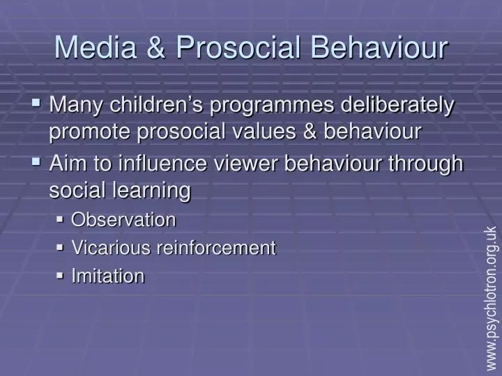 PPT - Media & Prosocial Behaviour PowerPoint Presentation, free ...