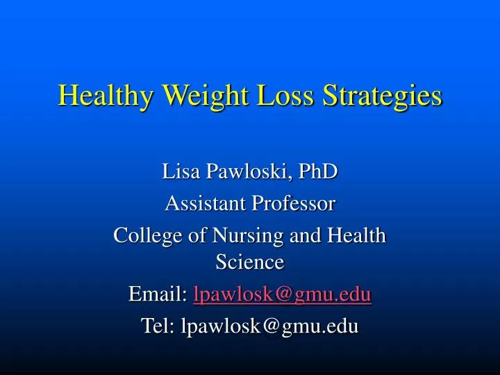 Ppt Healthy Weight Loss Strategies Powerpoint Presentation Free