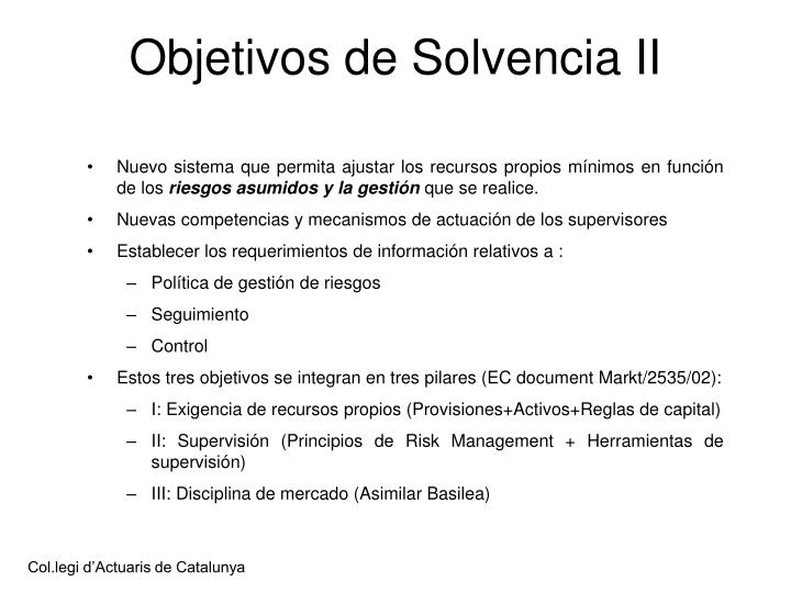 PPT - Solvencia II y Gestión de riesgos Perspectiva desde los Seguros ...