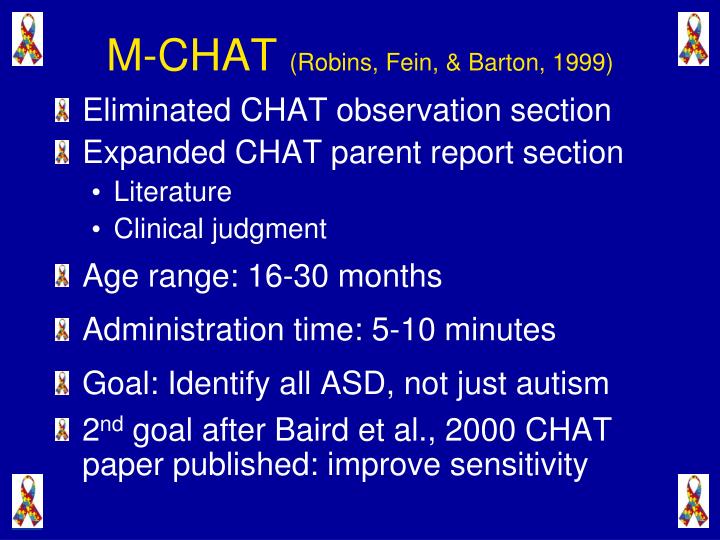 PPT - Toddler Screening for Autism Spectrum Disorders: The Modified ...