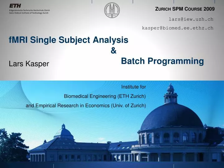 PPT - fMRI Single Subject Analysis & Batch Programming PowerPoint ...