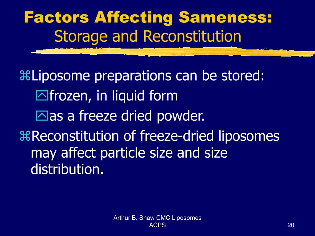 PPT - Liposome Drug Products: Chemistry Manufacturing and Control ...