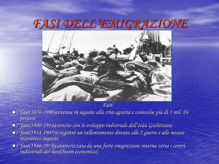 PPT - L’EMIGRAZIONE ITALIANA PowerPoint Presentation - ID:1301775