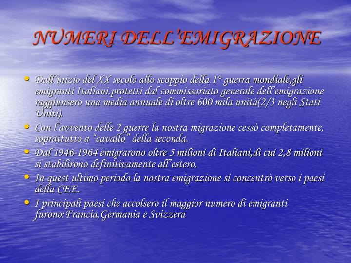 PPT - L’EMIGRAZIONE ITALIANA PowerPoint Presentation - ID:1301775