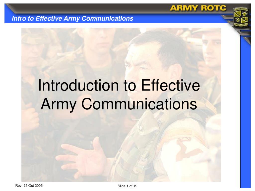 PPT - Introduction to Effective Army Communications PowerPoint ... PPT - Introduction to Effective Army Communications PowerPoint ...