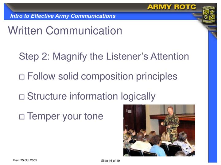 PPT - Introduction to Effective Army Communications PowerPoint ...