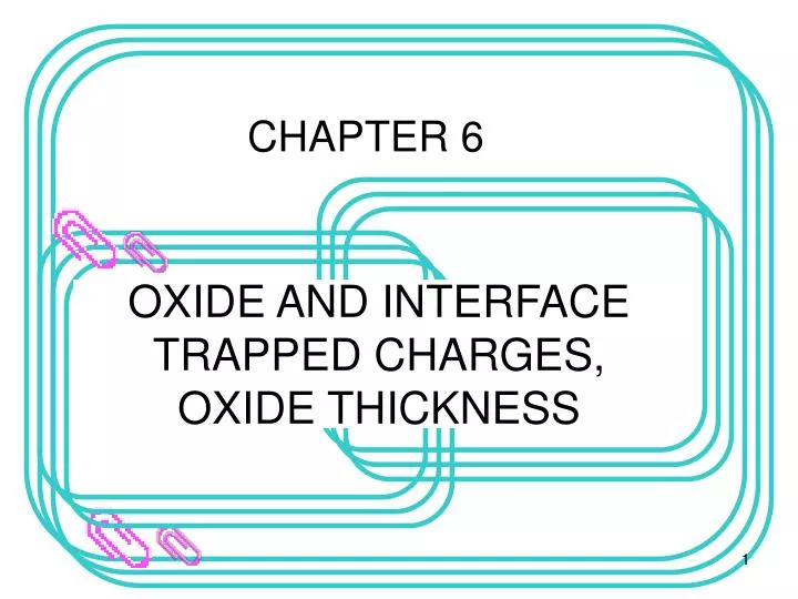 PPT - OXIDE AND INTERFACE TRAPPED CHARGES, OXIDE THICKNESS PowerPoint ...