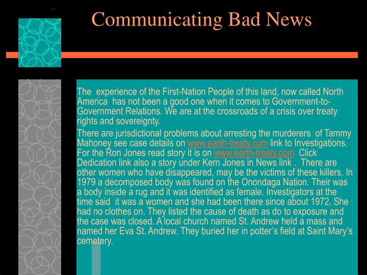 PPT - Communicating Bad News PowerPoint Presentation, free download ...