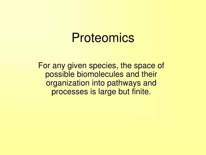 PPT - Proteomics PowerPoint Presentation, free download - ID:1303385