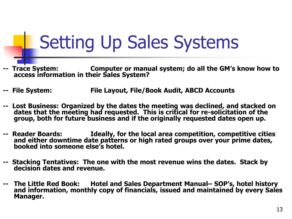 PPT - WINNING Standards for Managing a Great Hotel Sales Department ...