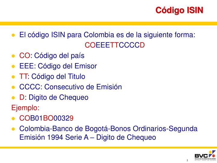 PPT - Código ISIN PowerPoint Presentation, free download - ID:1304577