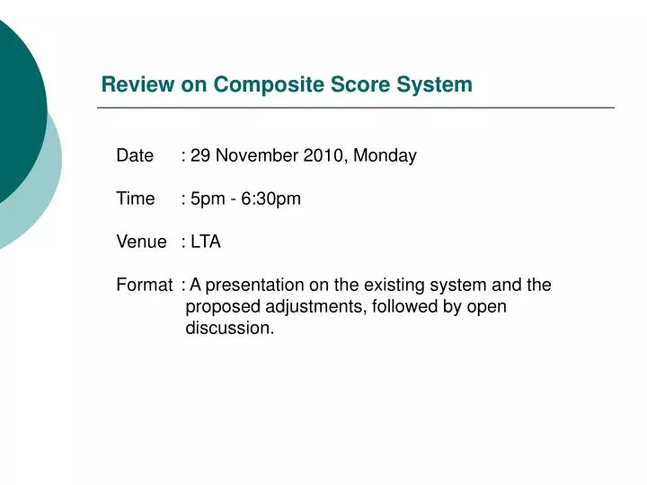 PPT - Review on Composite Score System PowerPoint Presentation, free ...