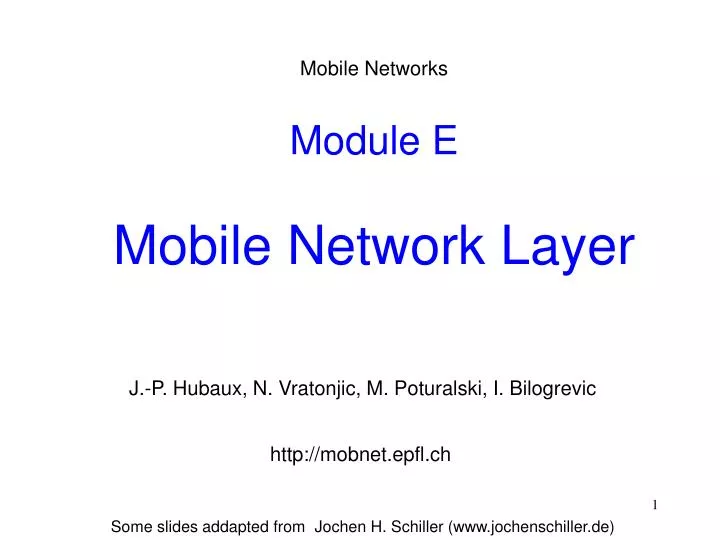PPT - Module E Mobile Network Layer PowerPoint Presentation, free ...