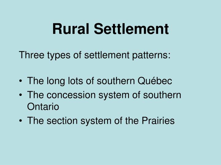 PPT - Rural Settlement Patterns PowerPoint Presentation - ID:1306684