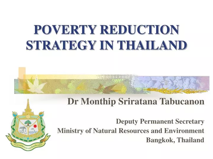 PPT - POVERTY REDUCTION STRATEGY IN THAILAND PowerPoint Presentation ...