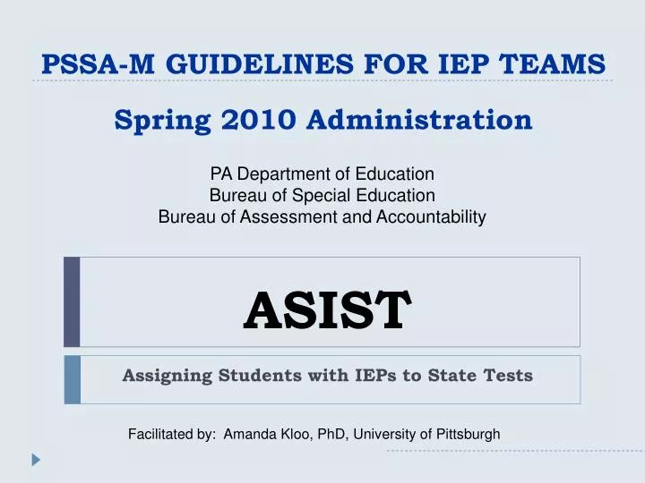 PPT - ASIST PowerPoint Presentation, free download - ID:1307085