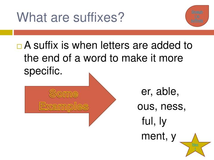 PPT - Prefixes, Suffixes, and their root word PowerPoint Presentation ...