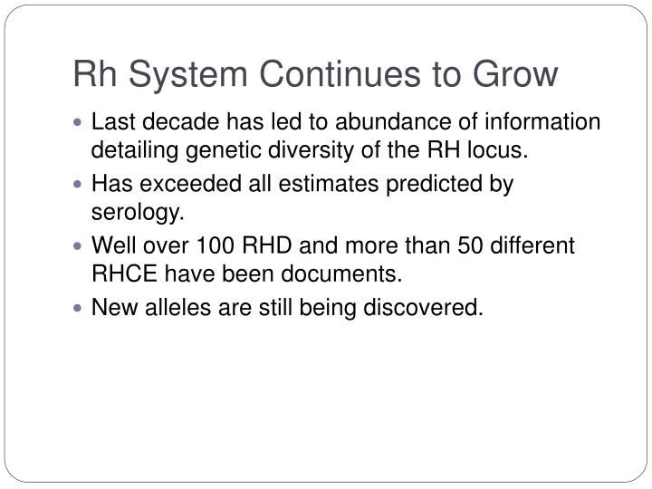 PPT - Unit 7 Rh BLOOD GROUP SYSTEM PowerPoint Presentation - ID:1308214