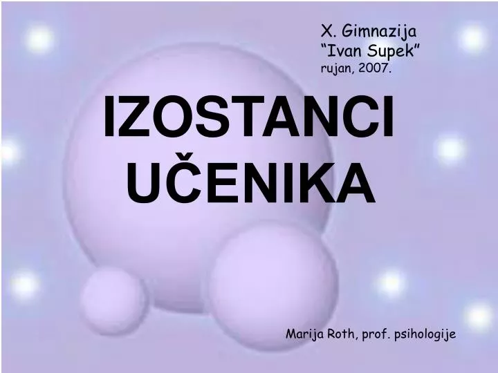 PPT - IZOSTANCI UČENIKA PowerPoint Presentation, free download - ID:1308372