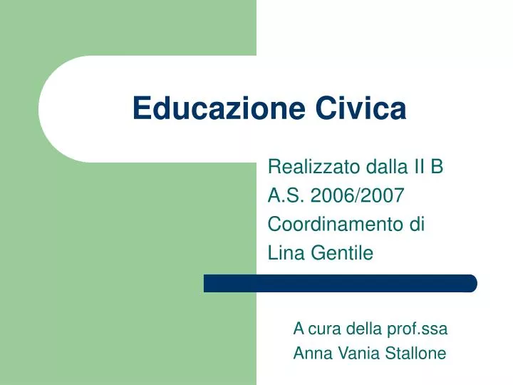 PPT - Educazione Civica PowerPoint Presentation, free download - ID:1308770