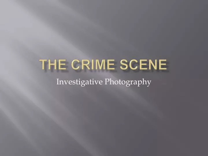 PPT - The Crime Scene PowerPoint Presentation, free download - ID:1308846