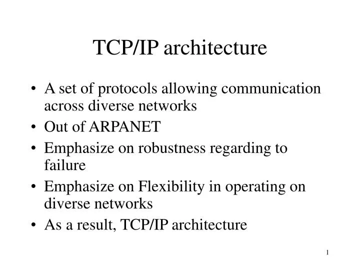PPT - TCP/IP architecture PowerPoint Presentation, free download - ID ...