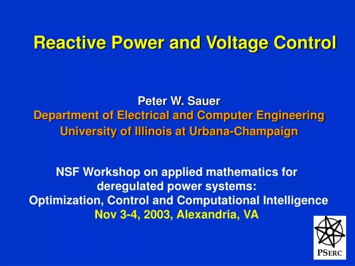 PPT - Reactive Power and Voltage Control PowerPoint Presentation, free ... PPT - Reactive Power and Voltage Control PowerPoint Presentation, free ...