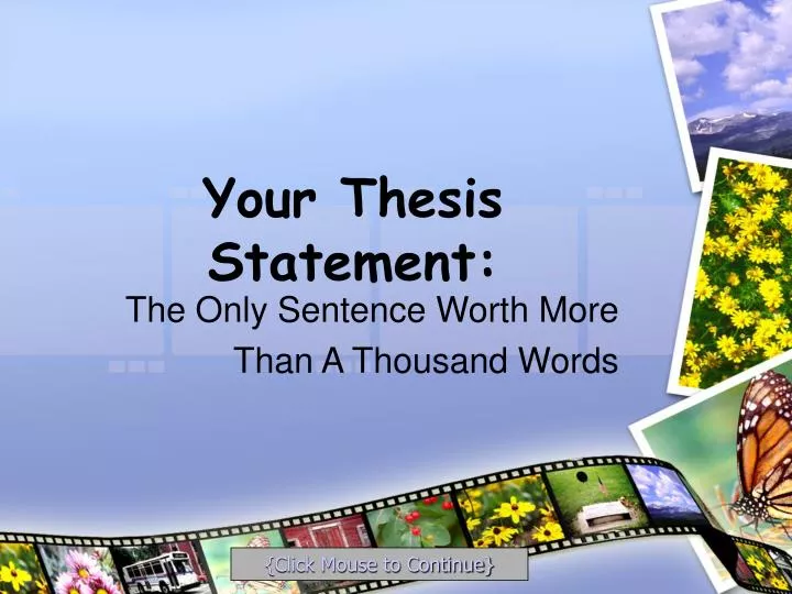 PPT - Your Thesis Statement: PowerPoint Presentation, free download ...