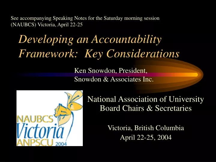 PPT - Developing an Accountability Framework: Key Considerations ...