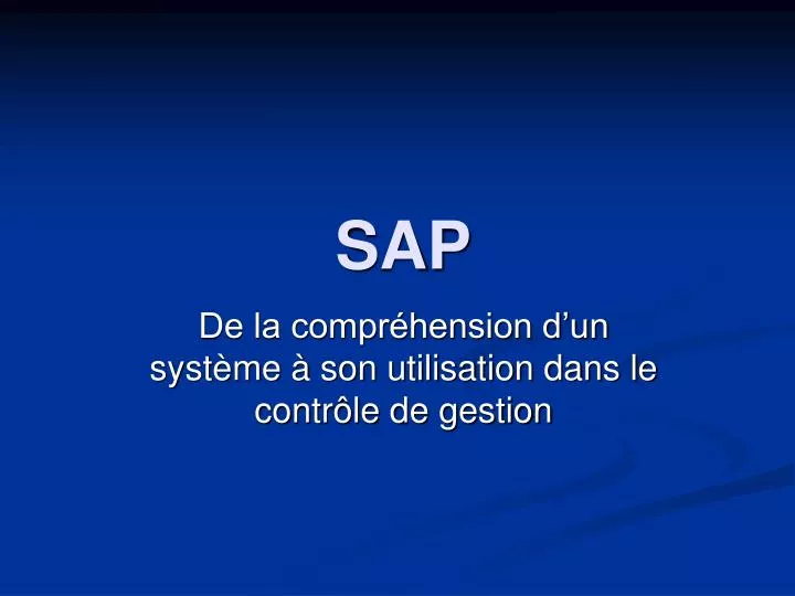 PPT - SAP PowerPoint Presentation, free download - ID:1315662