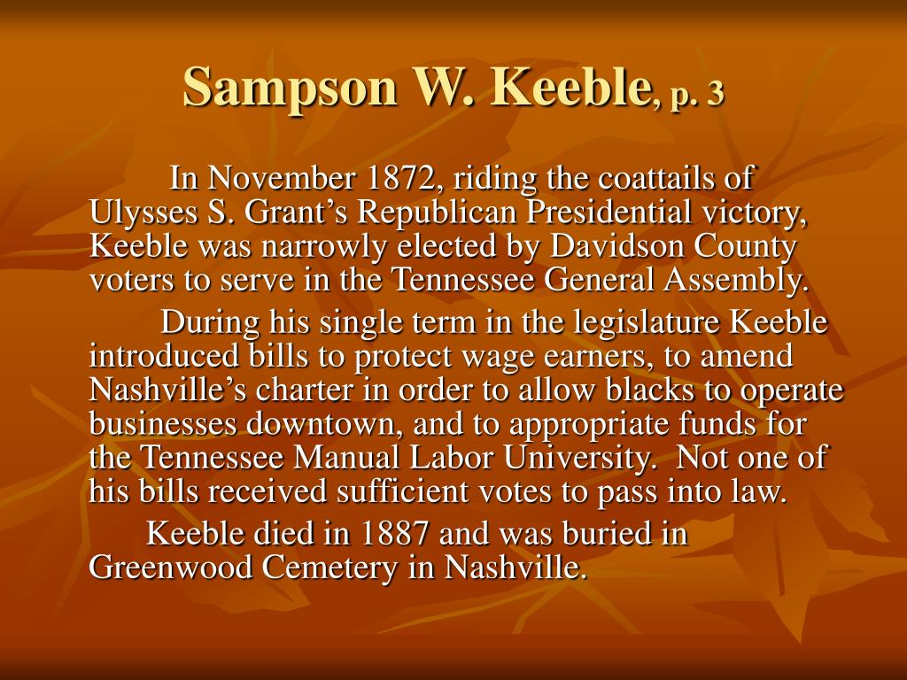PPT - 19 th Century African American Legislators of Tennessee ...