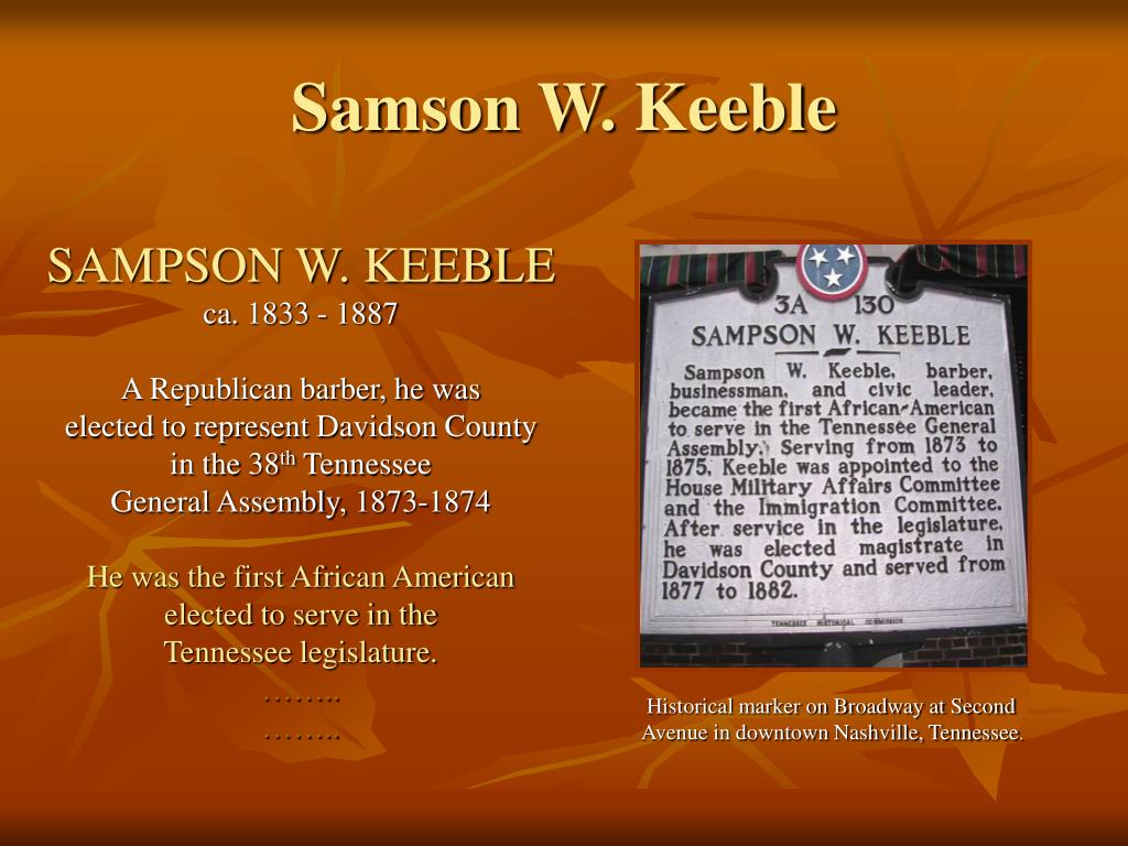 PPT - 19 th Century African American Legislators of Tennessee ...