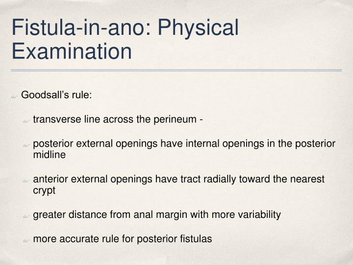 PPT - Benign Anorectal: Abscess and Fistula PowerPoint Presentation ...