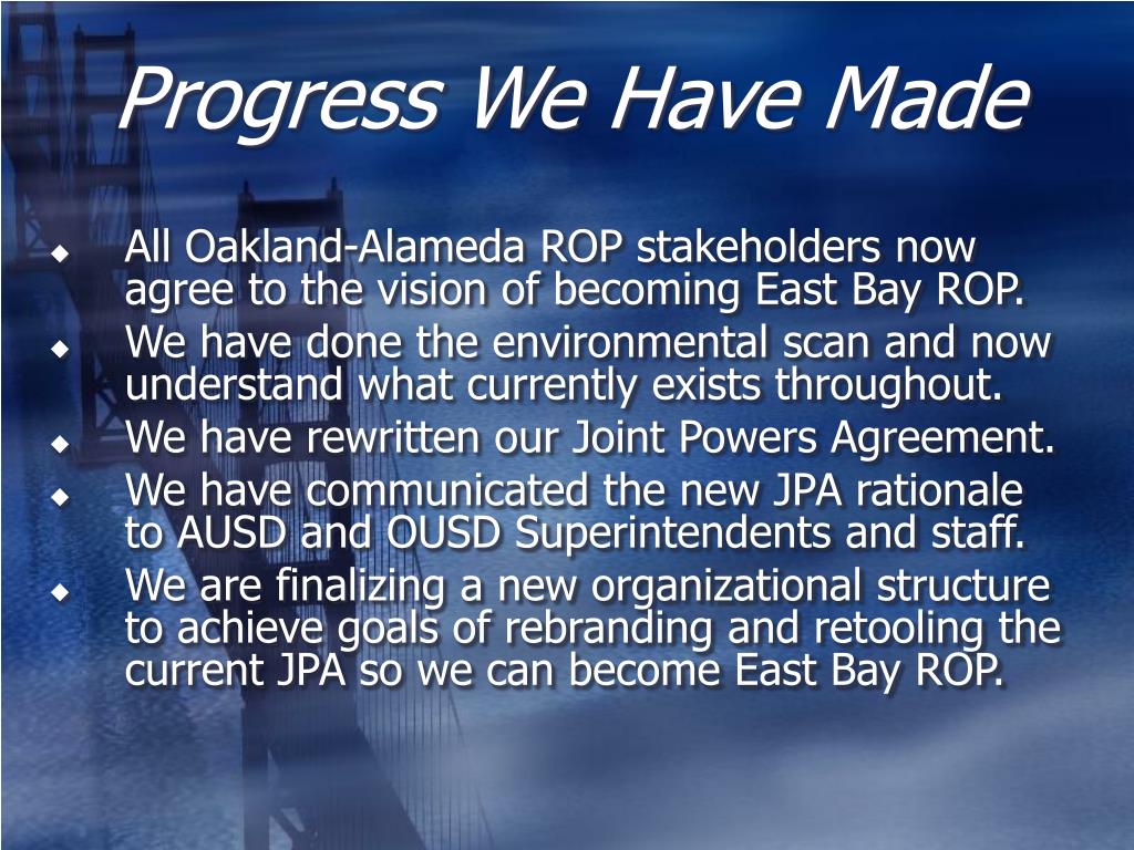 PPT - East Bay ROP: Improving Oakland-Alameda Regional Occupational ...