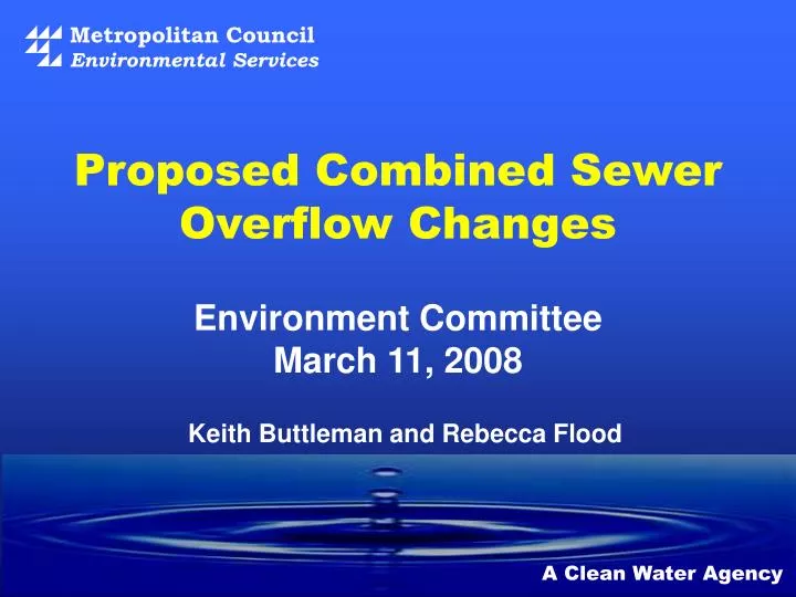 PPT - Proposed Combined Sewer Overflow Changes PowerPoint Presentation ...