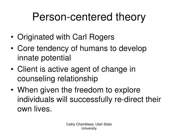 PPT - Person-centered theory PowerPoint Presentation, free download ...