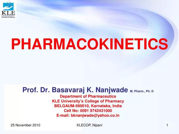 PPT - PHARMACOKINETICS PowerPoint Presentation, free download - ID:1318774