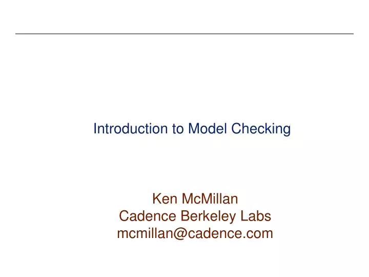 Ppt Introduction To Model Checking Powerpoint Presentation Free