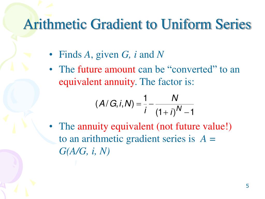 PPT Conversion For Arithmetic Gradient Series Conversion For PPT Conversion For Arithmetic Gradient Series Conversion For