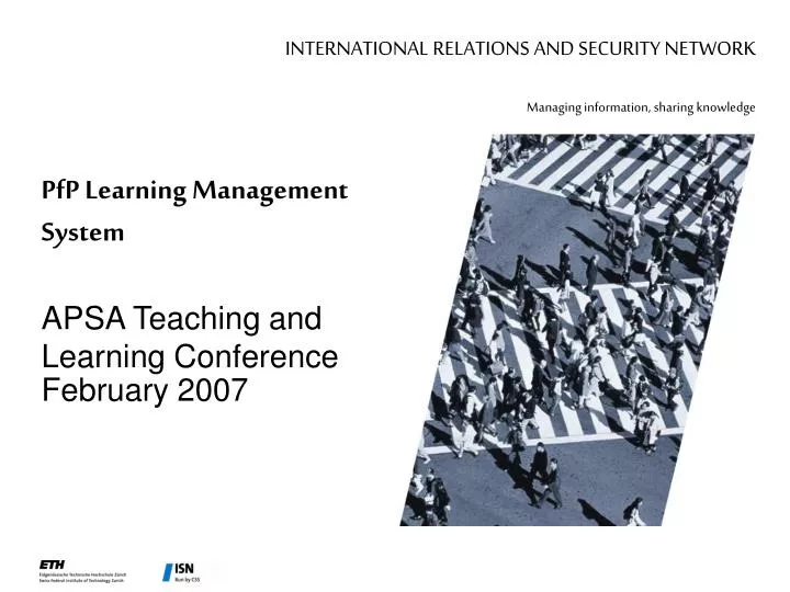 PPT - PfP Learning Management System APSA Teaching and Learning ...