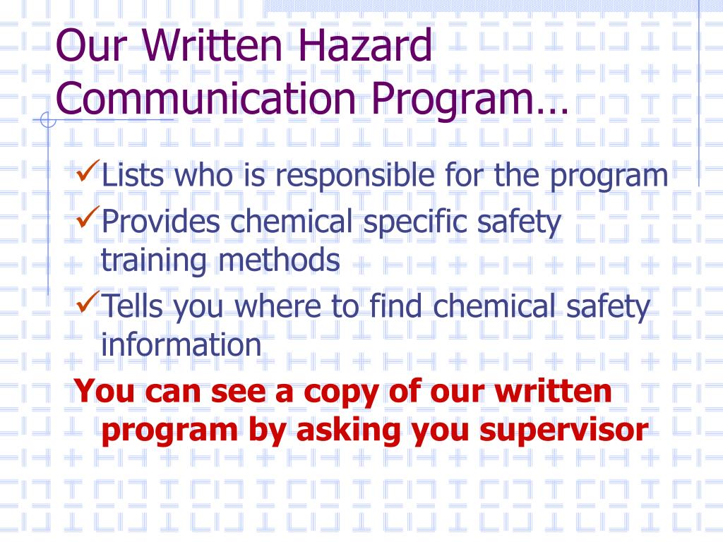 PPT - Hazard Communication & Chemical Safety PowerPoint Presentation ...