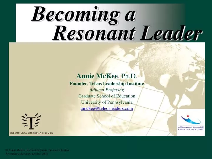 PPT - Becoming a Resonant Leader PowerPoint Presentation, free download ...