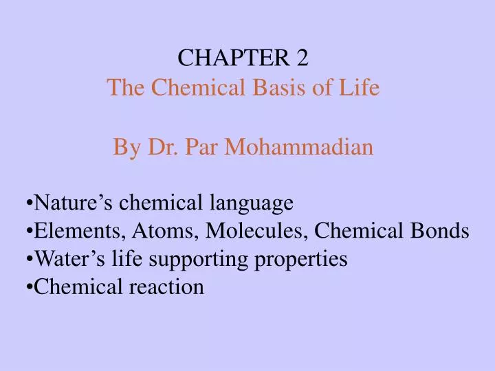 PPT - Nature’s chemical language Elements, Atoms, Molecules, Chemical ...