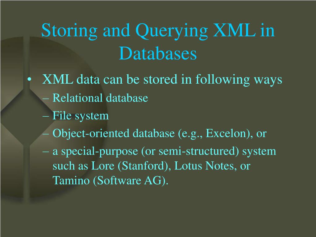 Ppt Storing And Querying Xml Data In Databases Powerpoint