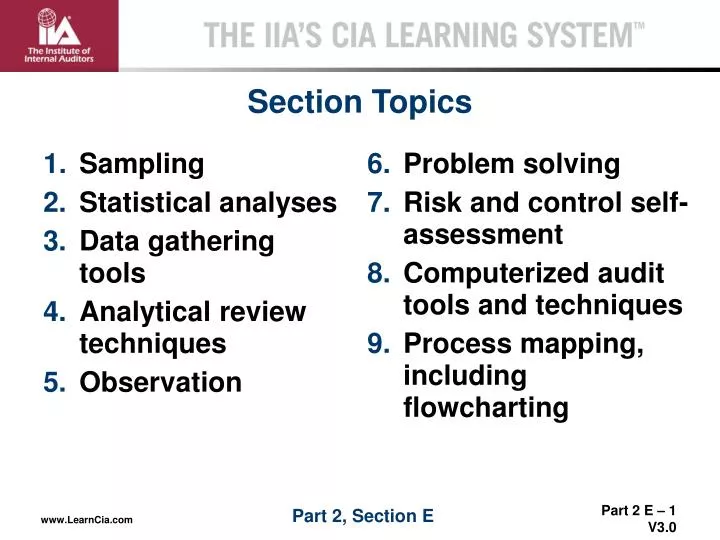 PPT - Section Topics PowerPoint Presentation, free download - ID:1325817