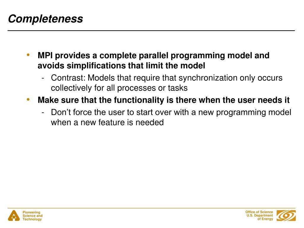 Ppt Evolution Of Mpi As A Future Programming Model Enabling High Performance Computing