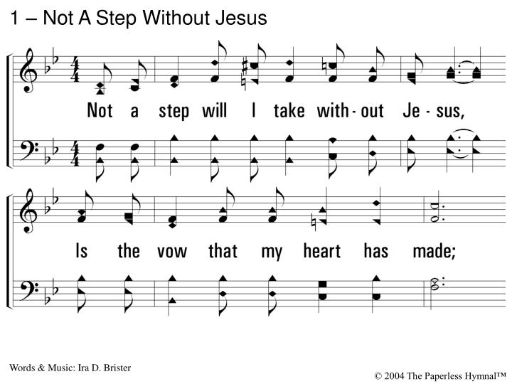 PPT - 1 – Not A Step Without Jesus PowerPoint Presentation, free ...